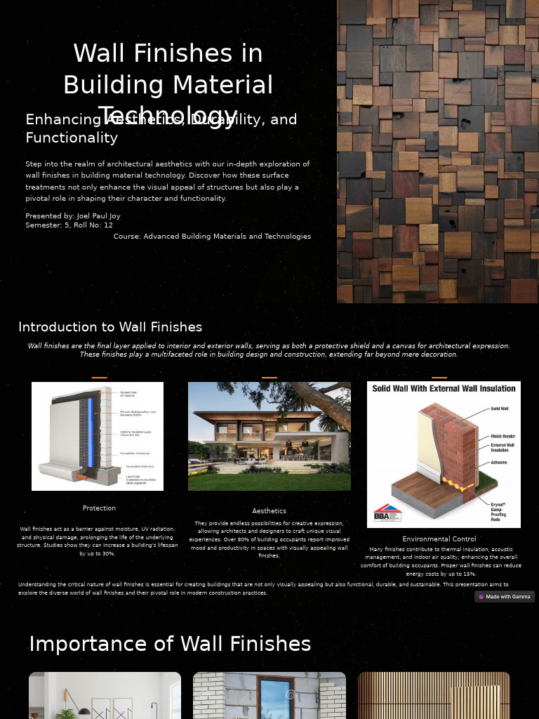 Wall-Finishes-in-Building-Material-Technology (1) [Autosaved] | PDF ...