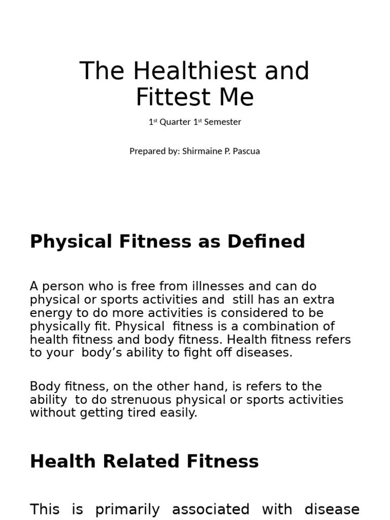Understanding Physical Fitness Components | PDF | Physical Fitness ...