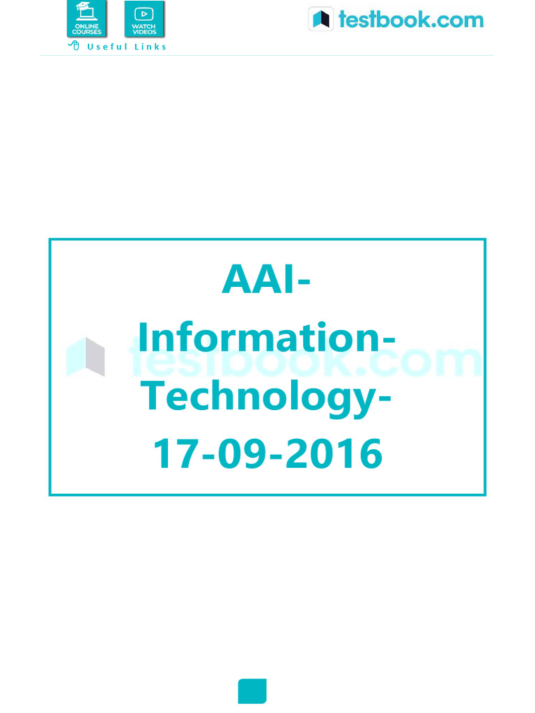 AAI JE Information Technology Exam Details | PDF | Multiple Choice ...