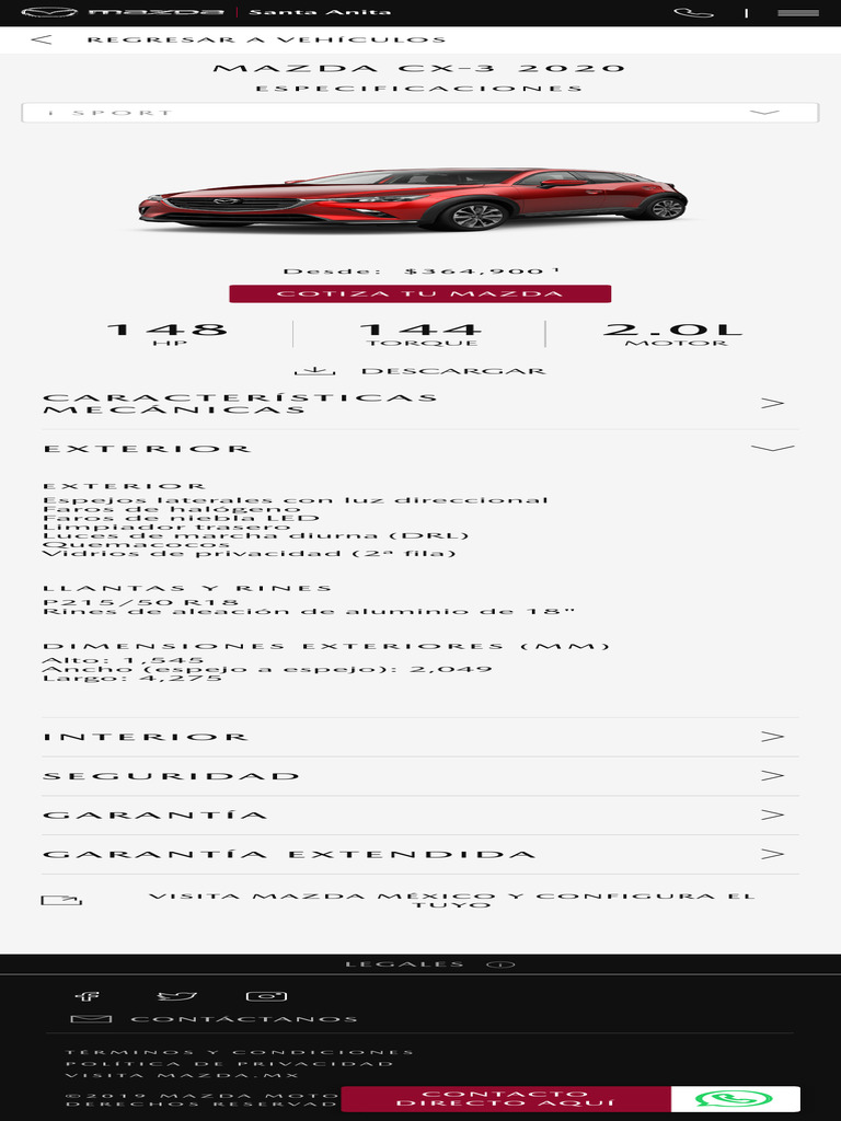 Mazda CX-3 2020 SUV Deportiva Mazda Santa Anita | PDF