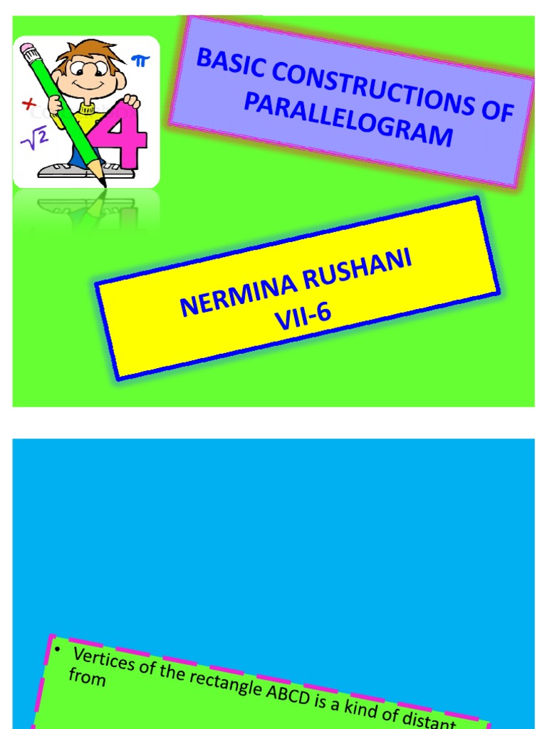 Basic Constructions of Parallelogram NERMINA RUSHANI VII | PDF