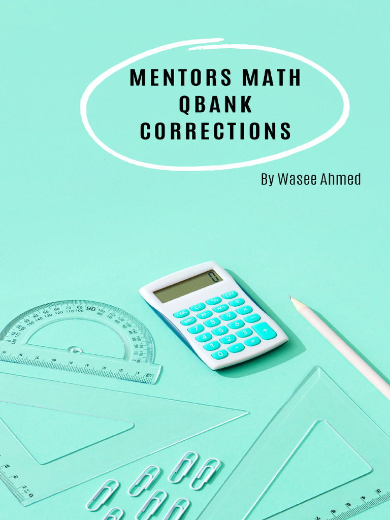 Mentors Math Q Bank Overview | PDF