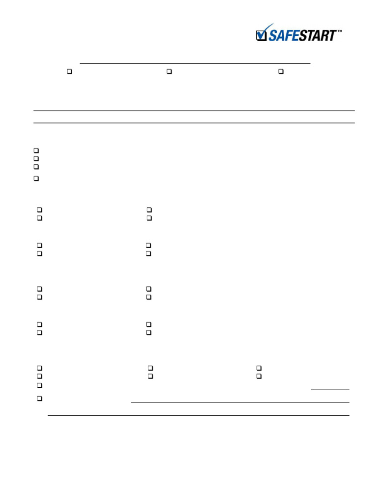 Evaluación de Capacitación SafeStart | PDF | Cuestionario