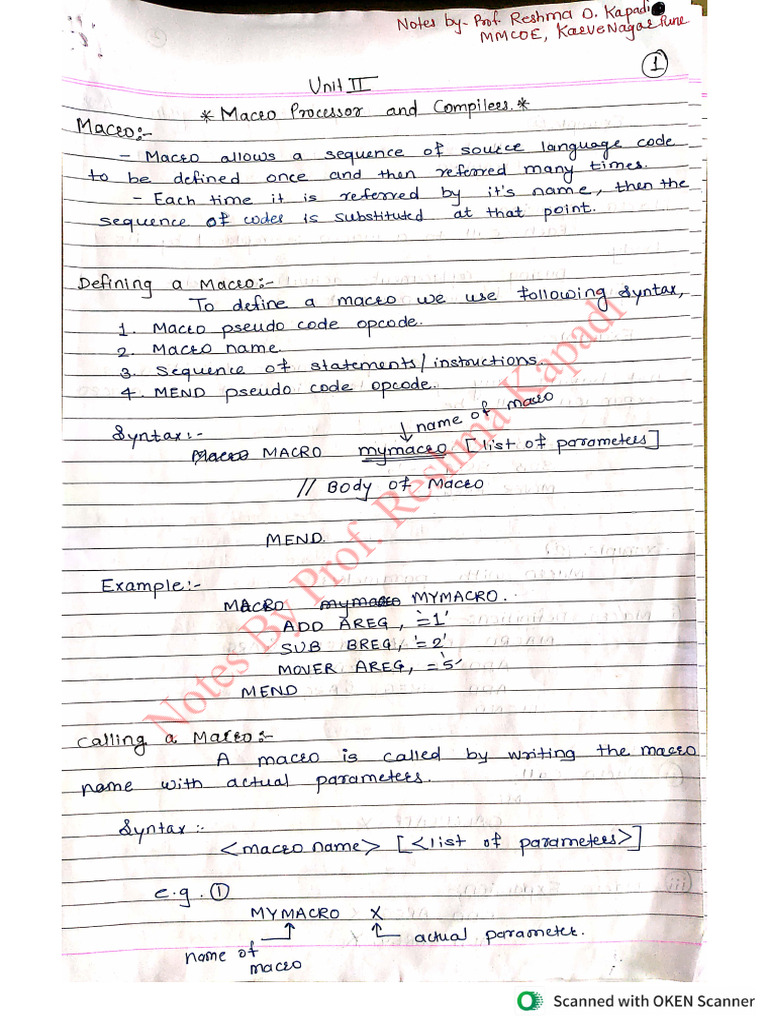 SPOS Unit 2 Final Notes | PDF