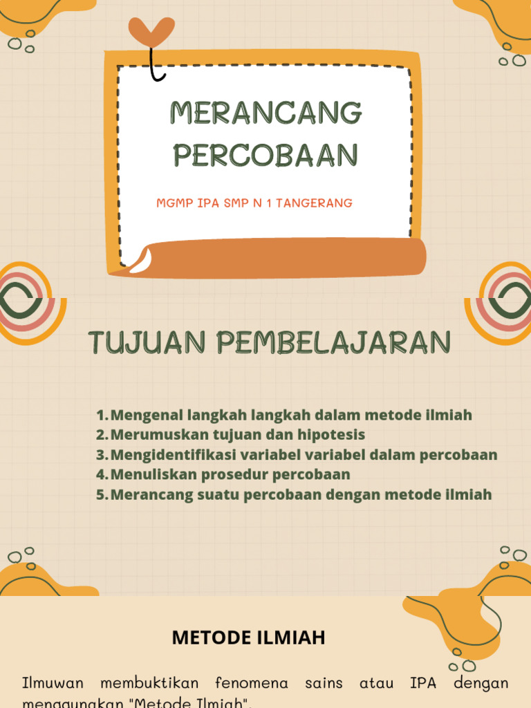 Merancang Percobaan Metode Ilmiah | PDF