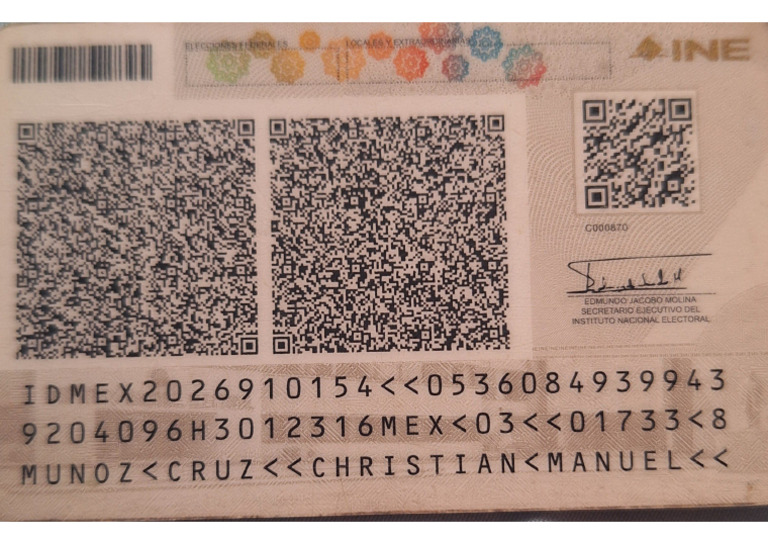 INE parte de atras | PDF