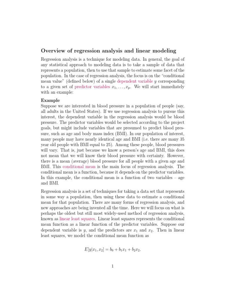 Linear Regression Overview Pdf Coefficient Of Determination Linear Regression