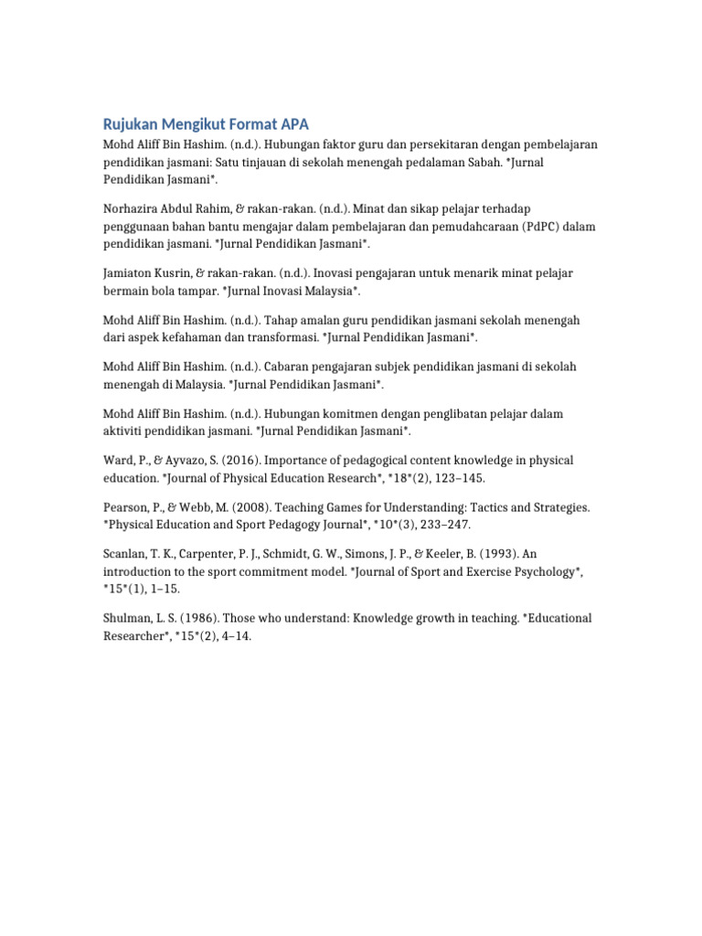Rujukan_APA | PDF