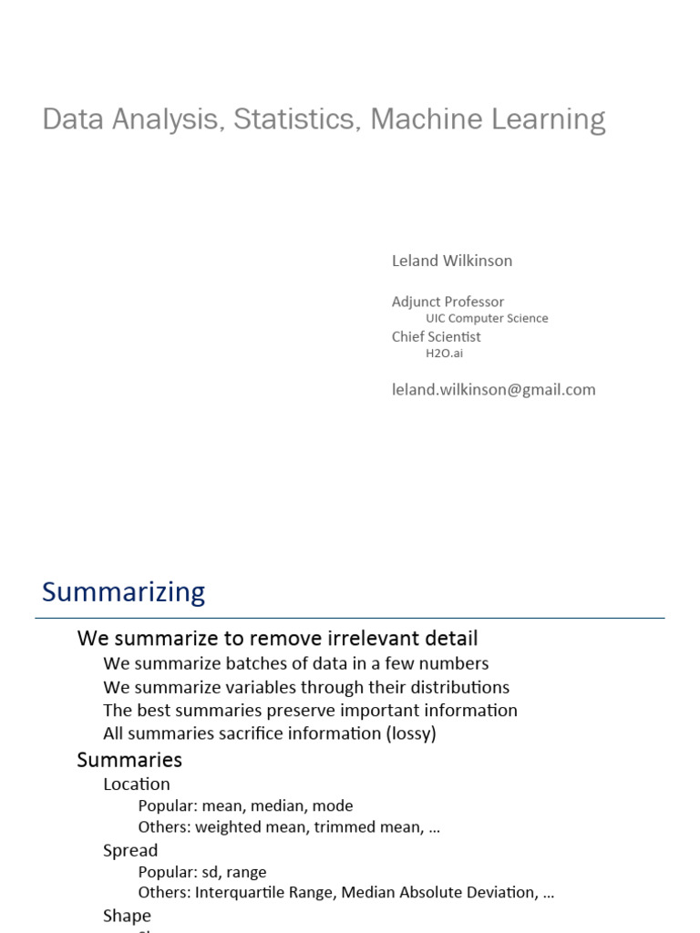 Session 05 (Summarizing) | PDF | Statistics | Applied Mathematics