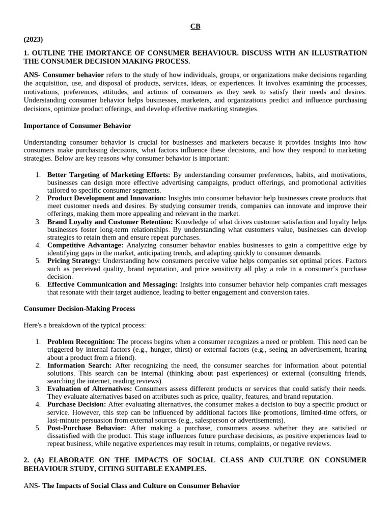 CB | PDF | Perception | Consumer Behaviour