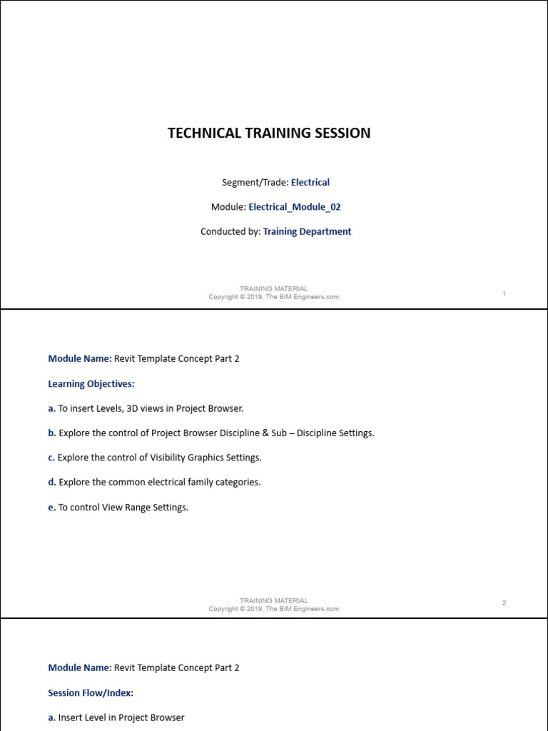 Electrical - Module - 02 - Revit Template Part 2 | PDF | Autodesk Revit ...