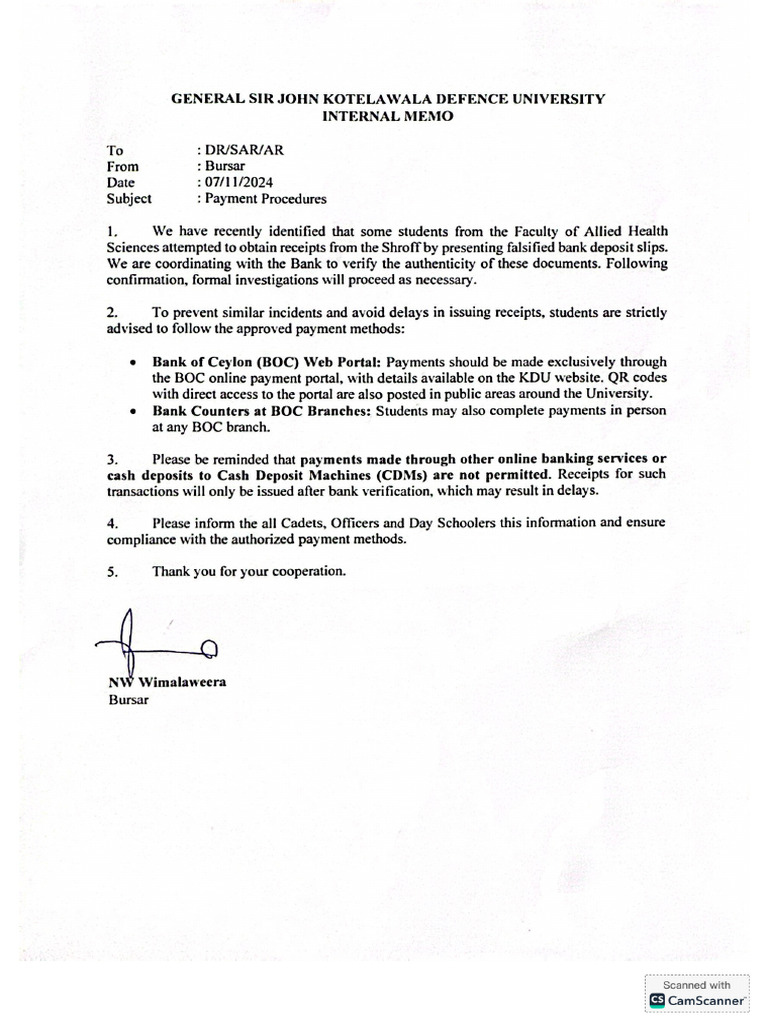 Referred Letter kdu | PDF