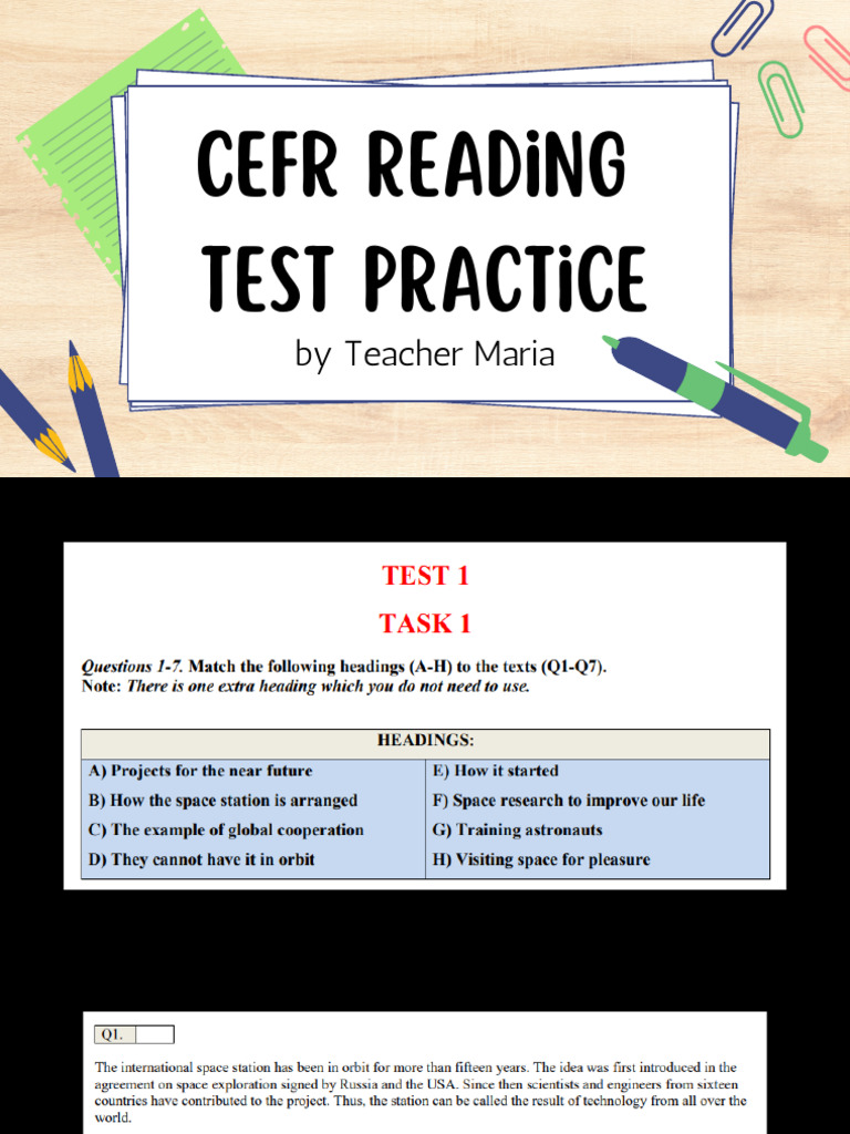 CEFR Reading Test Prep Guide | PDF