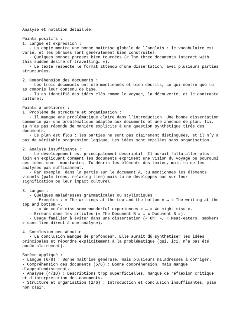 Analyse Copie LLCE | PDF | Linguistique