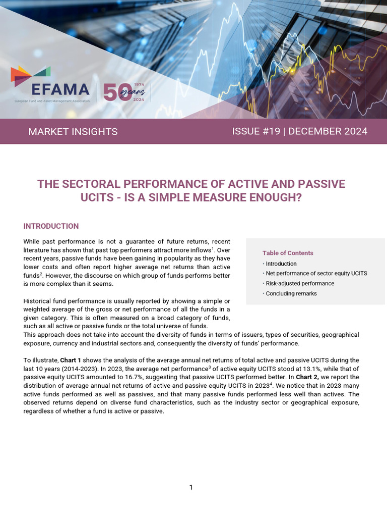 2025-01 EFAMA Report Ucits Gestione Attiva Vs Passiva | PDF ...