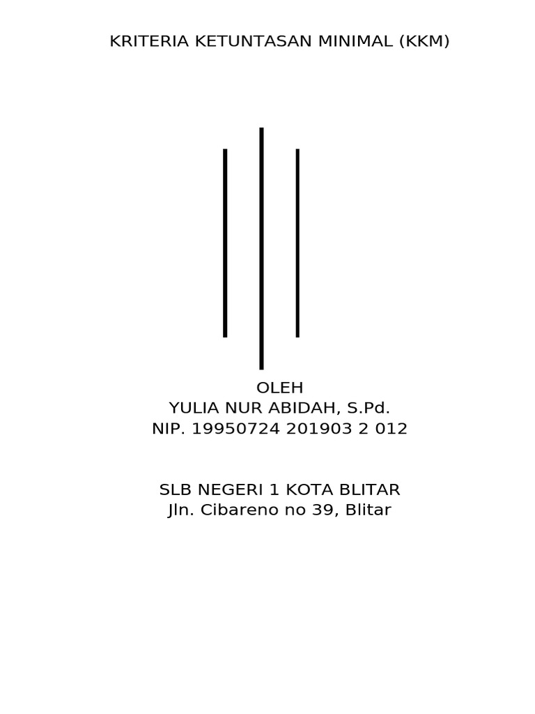 Kriteria Ketuntasan Minimal | PDF