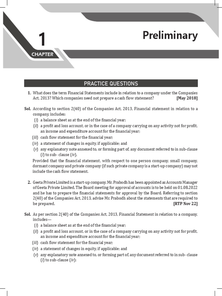 CHAPTER 1 - PRELIMINARY | PDF | Securities (Finance) | Income Statement