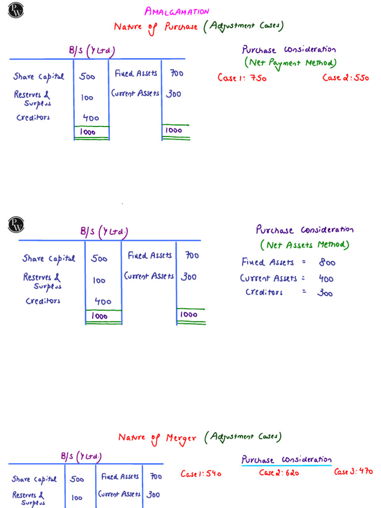 Amalgamation Including AS 14 - Hand Written Notes | PDF