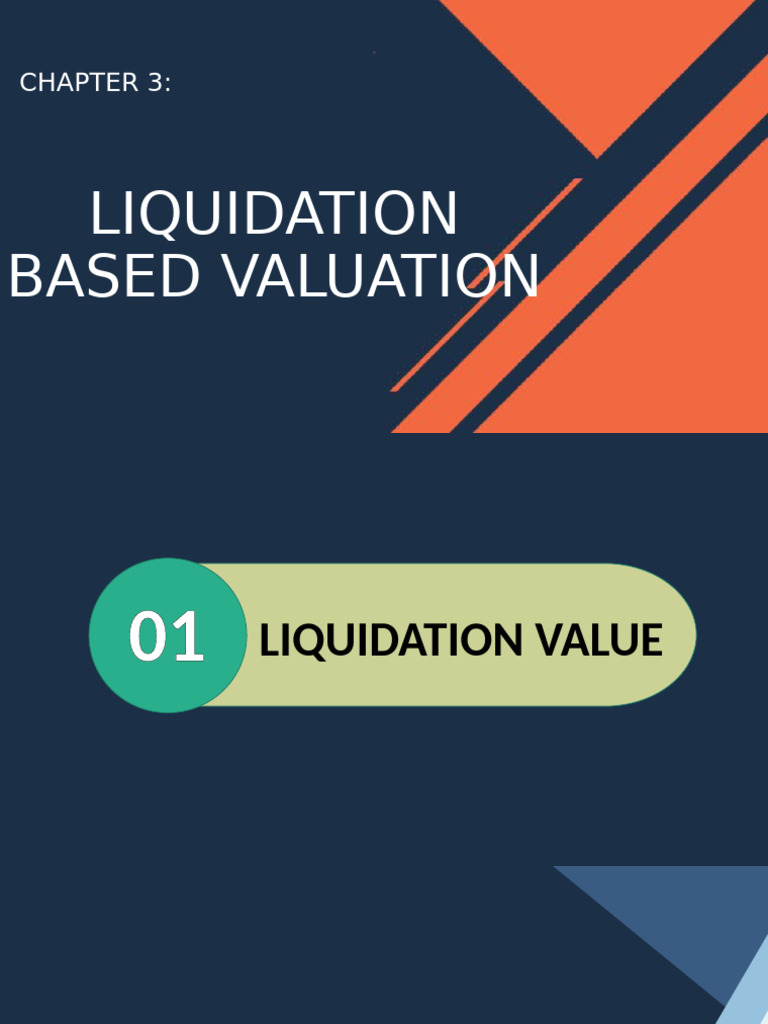 Chapter 3 Liquidation Based Valuation | PDF | Valuation (Finance) | Book Value