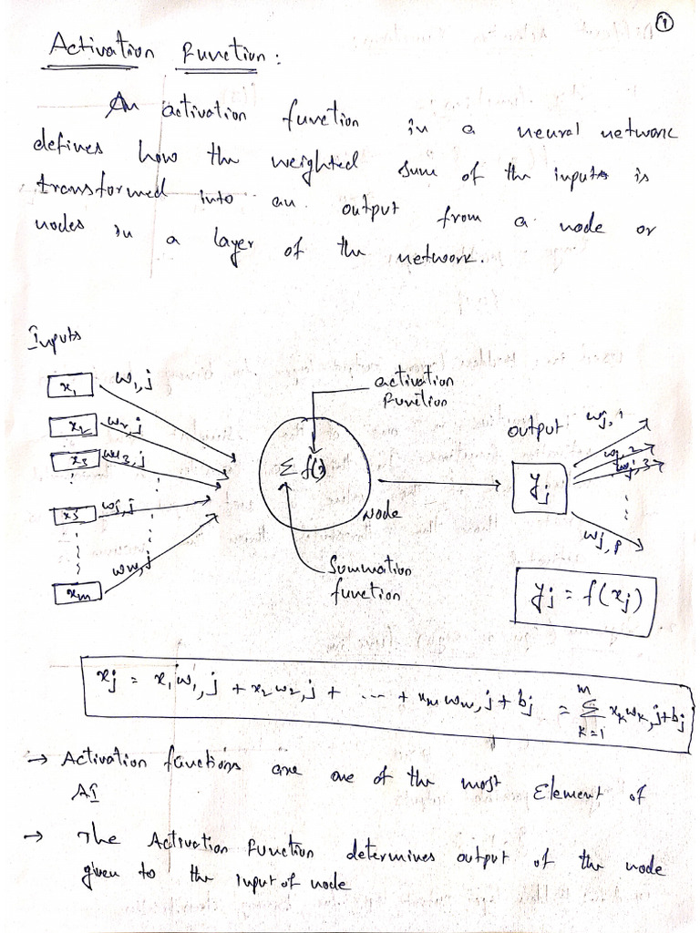 Activation Functions in AI | PDF