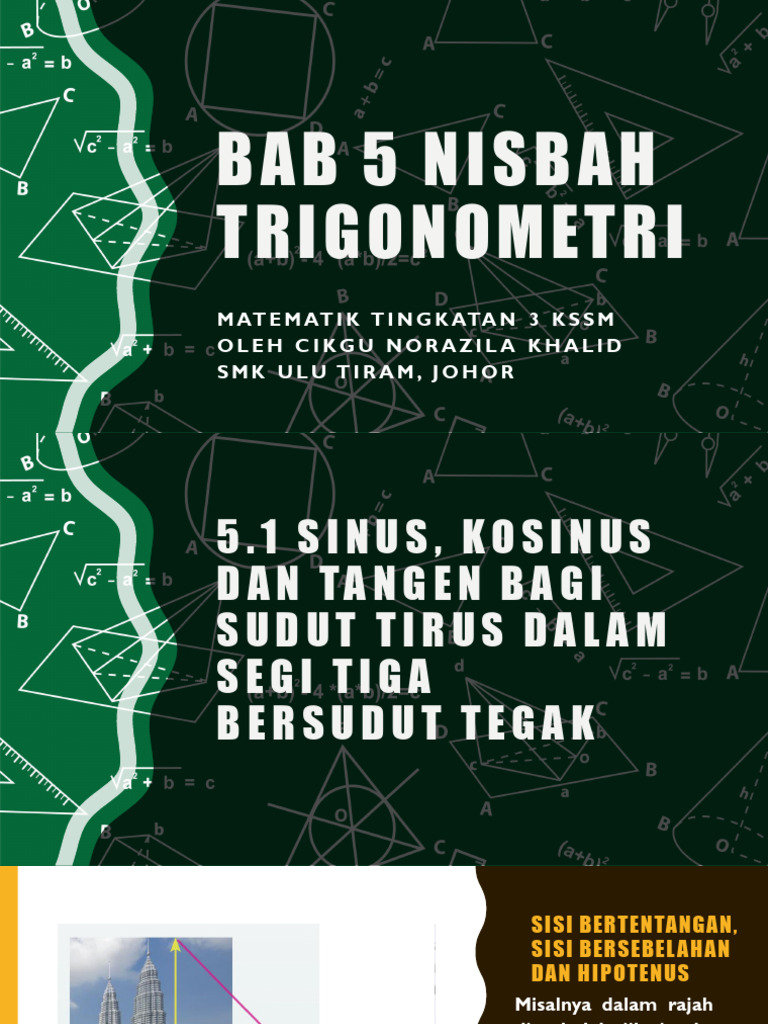 MT T3 KSSM BAB 5 Nisbah Trigonometri Zila Khalid ) | PDF