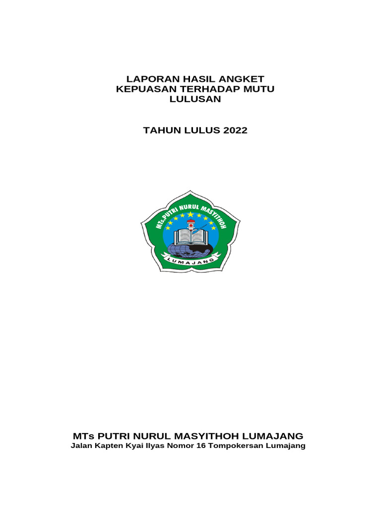 Kepuasan Mutu Lulusan MTs 2022 | PDF