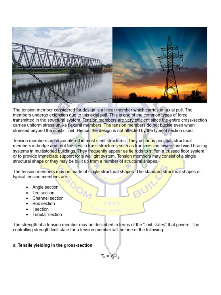 Design of Tension Members - NSCP 2015 | PDF | Strength Of Materials ...