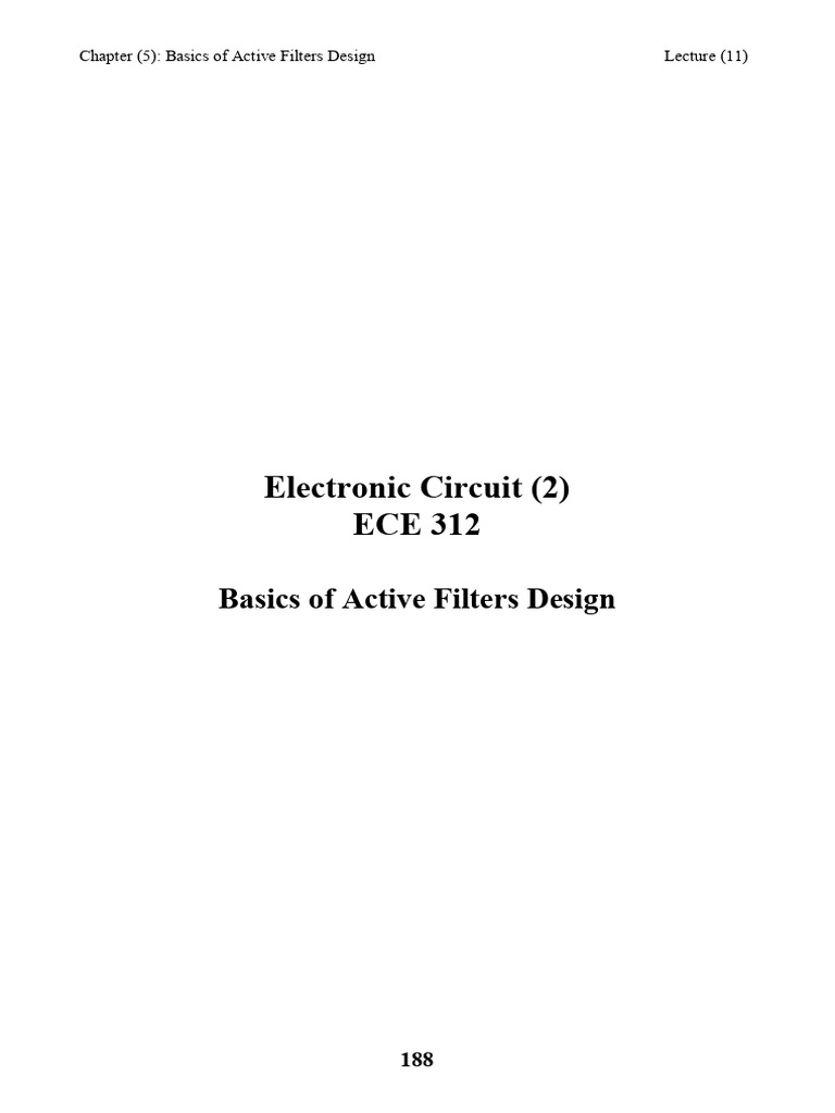 Active Filters Design Fundamentals | PDF | Electronic Filter | Low Pass ...