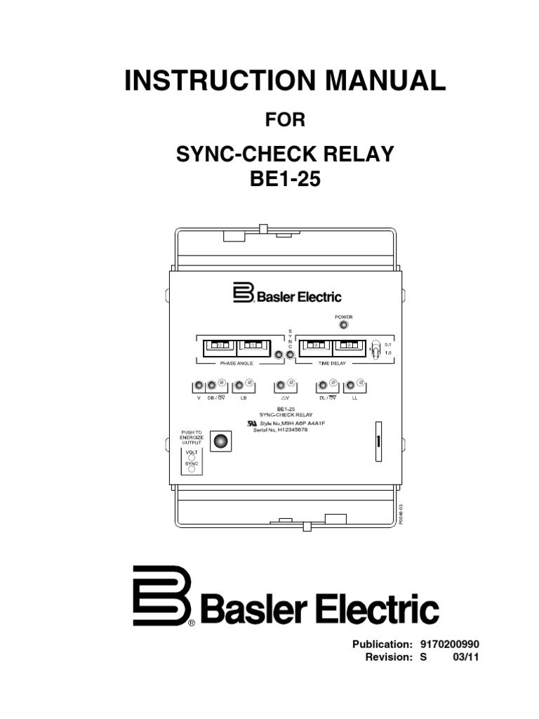 Basler BE1-25 9170200990S | Relay | Switch