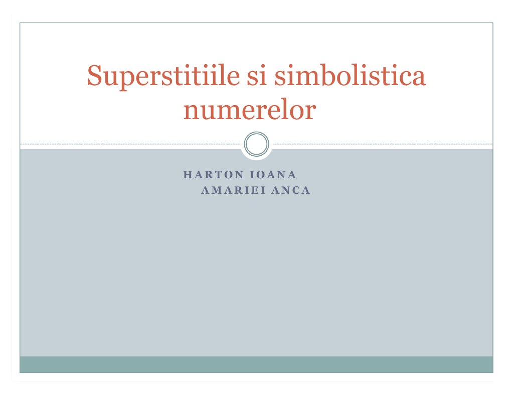 Superstitiile Si Simbolistica Numerelor | PDF