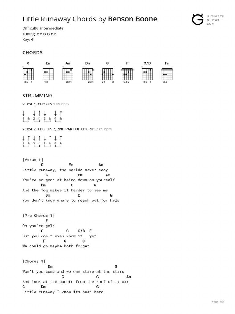 Little Runaway Chords | PDF