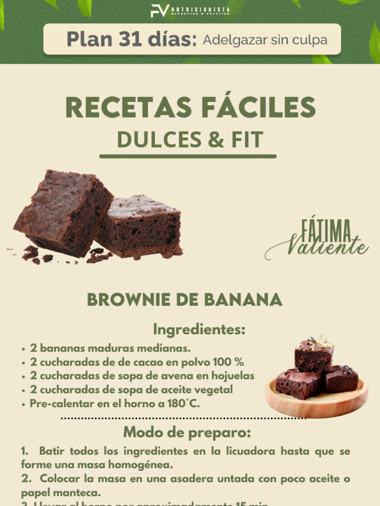 Recetas Dulces & Fit | PDF | Alimentos | Cocina