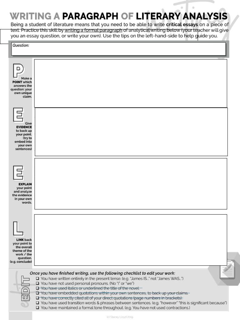 Writing Template- PEEL-1 (2) | PDF