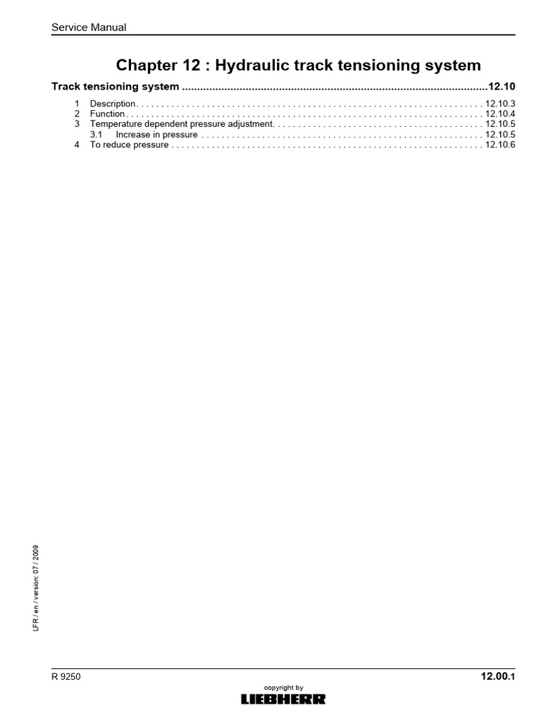 Hydraulic Track Tensioning System | PDF | Piston | Screw