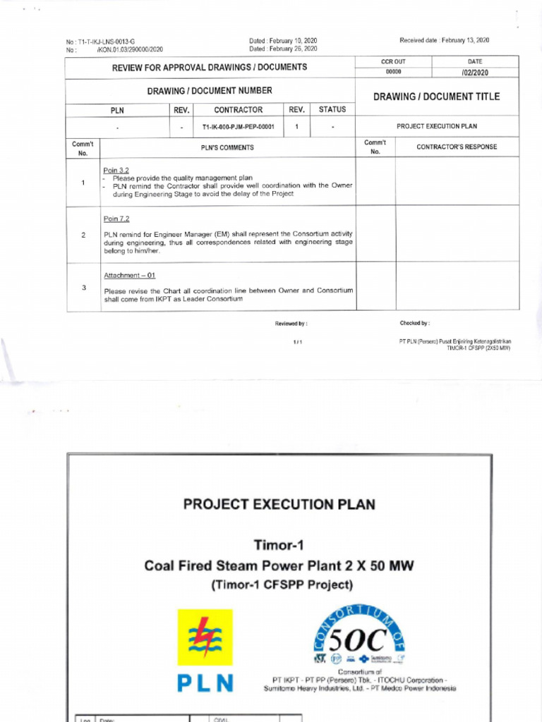 PROJECT EXECUTION PLAN | PDF | Procurement | Risk