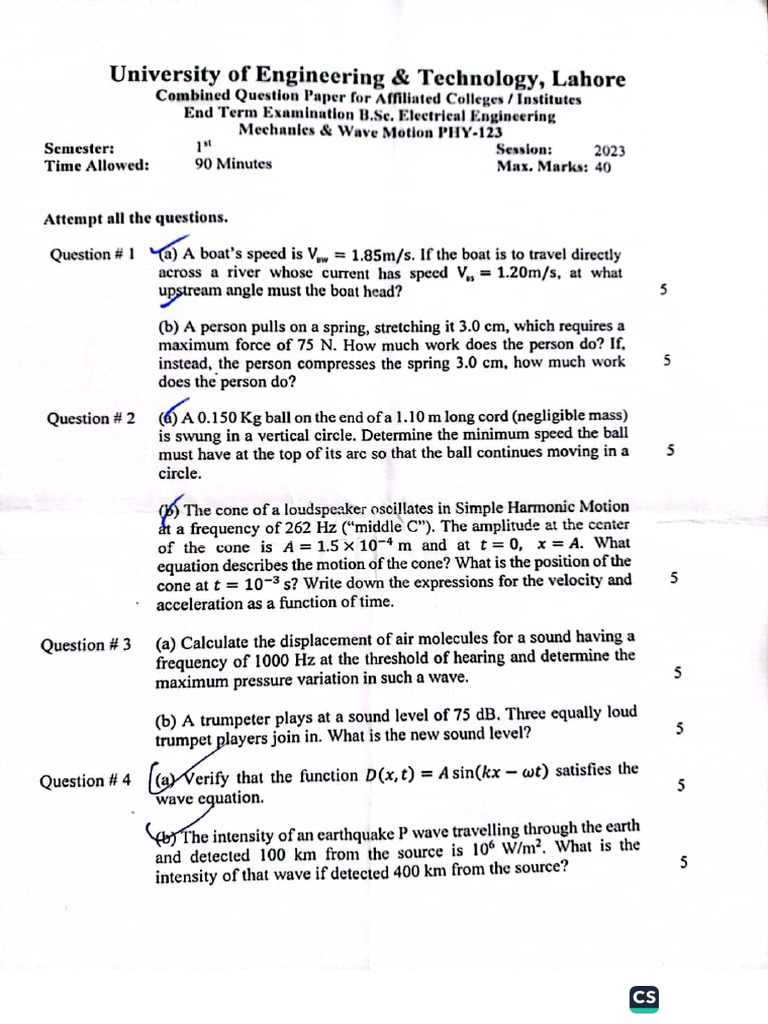 1st Semester Final Papers (2023) | PDF