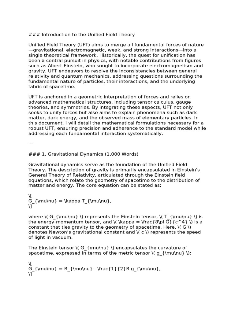 UFT | PDF | Fundamental Interaction | Quantum Chromodynamics