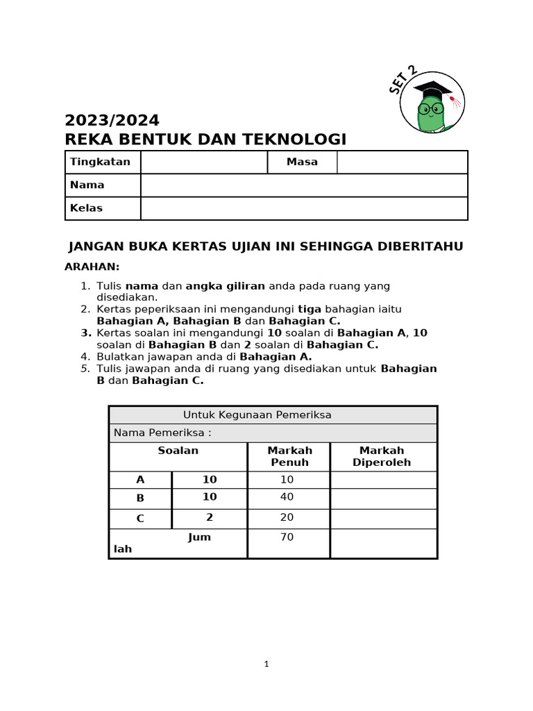 Ujian November RBT 2023 | PDF