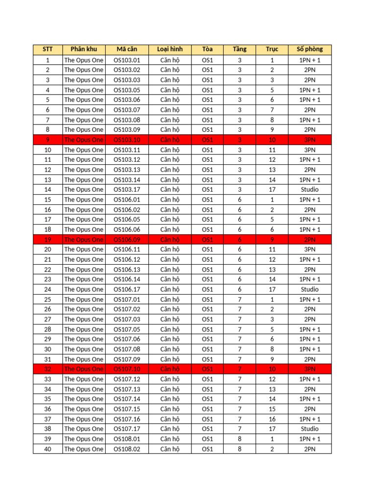 Opus One Apartment Listings OS1 | PDF