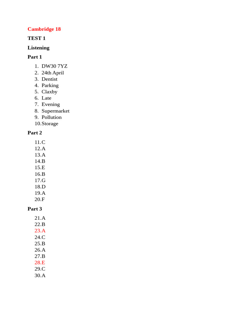 Cambridge 18 Listening & Reading Test Guide | PDF | Human Migration | Risk