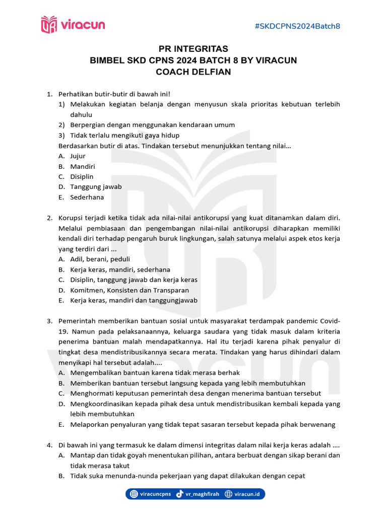 11. PR Integritas - Viracun Batch 8 | PDF