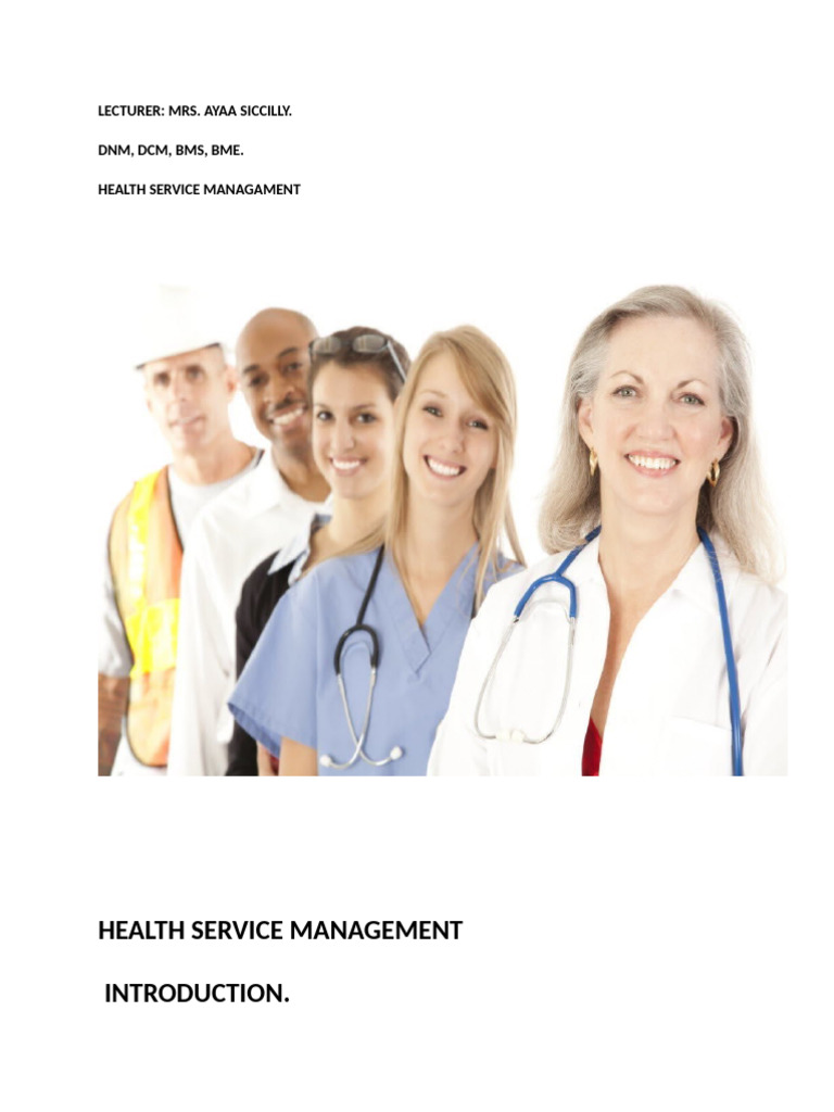 Introduction to Health Services Management | PDF | Leadership | Goal