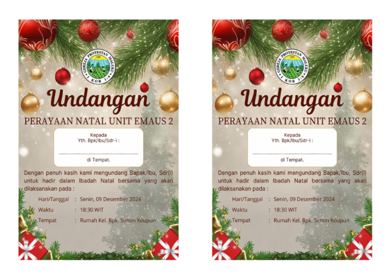 Undangan Natal | PDF