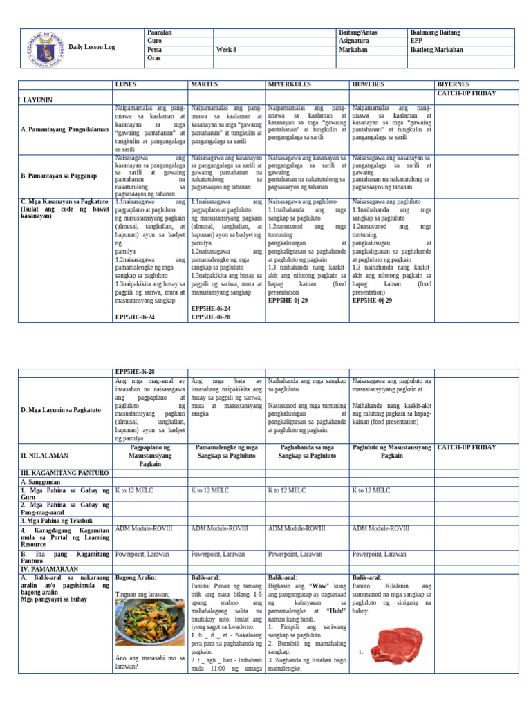 DLL Week 8-Q3 Epp 5 | PDF