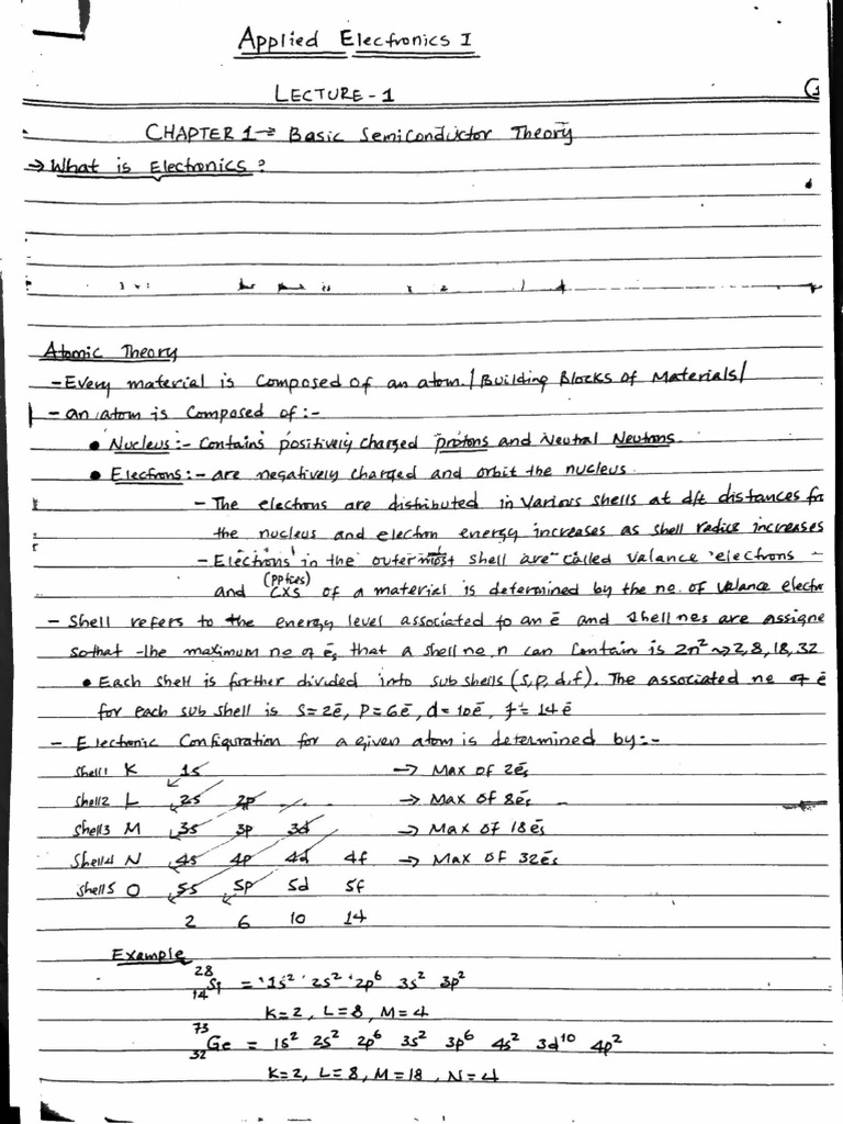Applied Electronics Note I | PDF