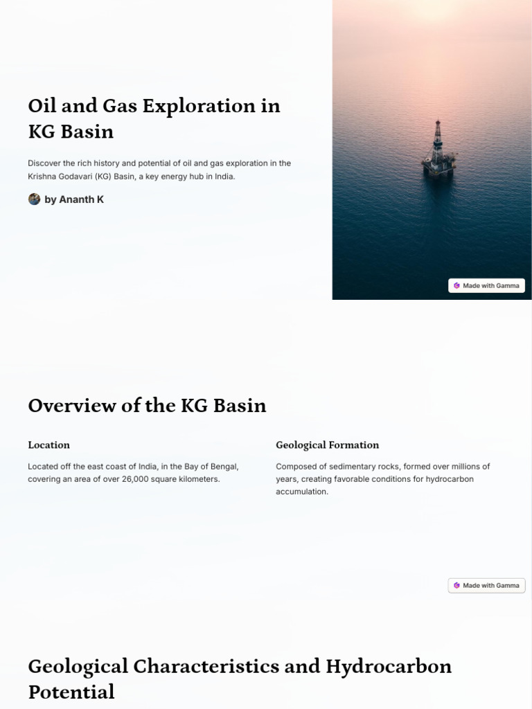 Oil and Gas Exploration in KG Basin | PDF