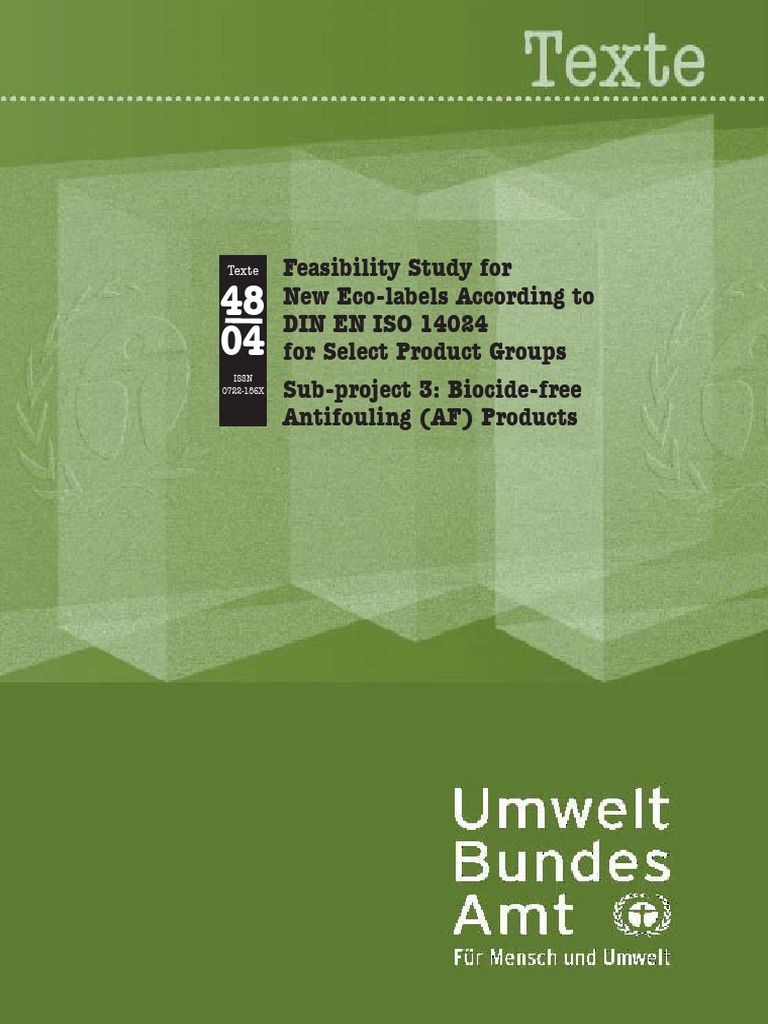 Feasibility Study for New Eco-labels According to DIN EN ISO 14024 for ...