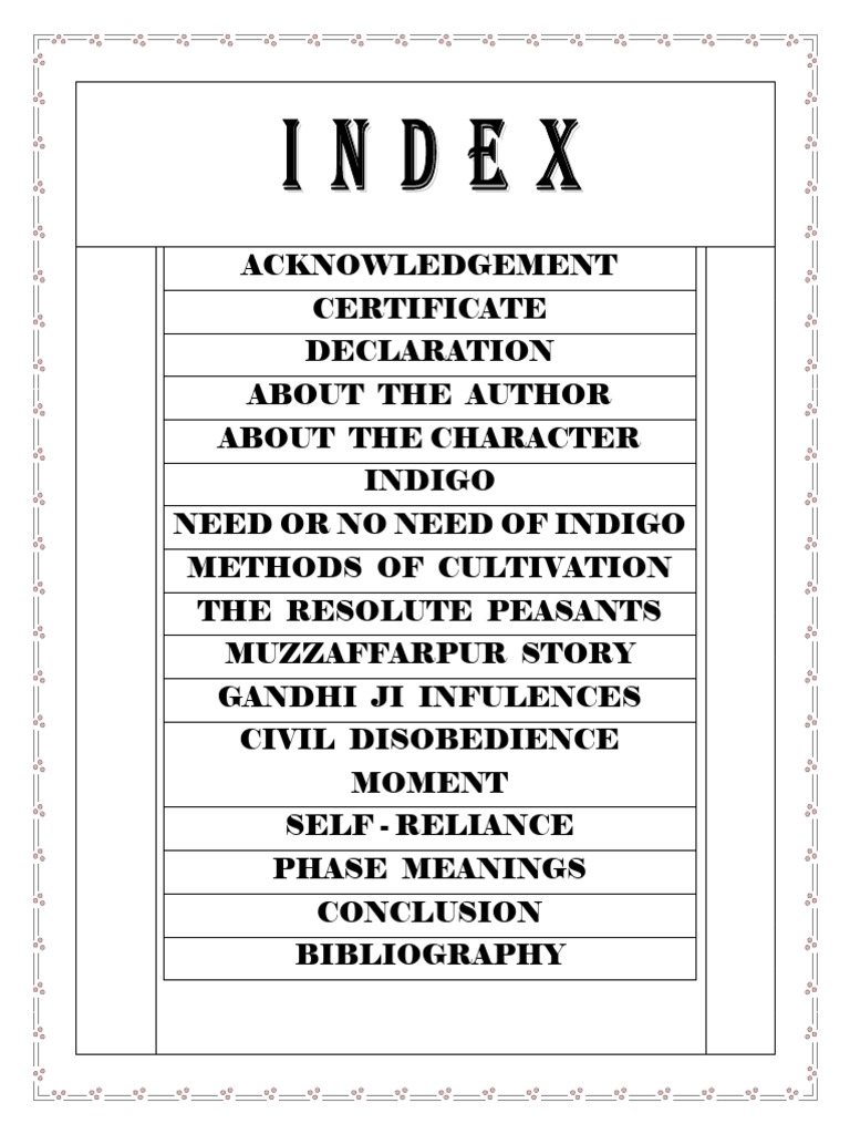 Index Indigo | PDF