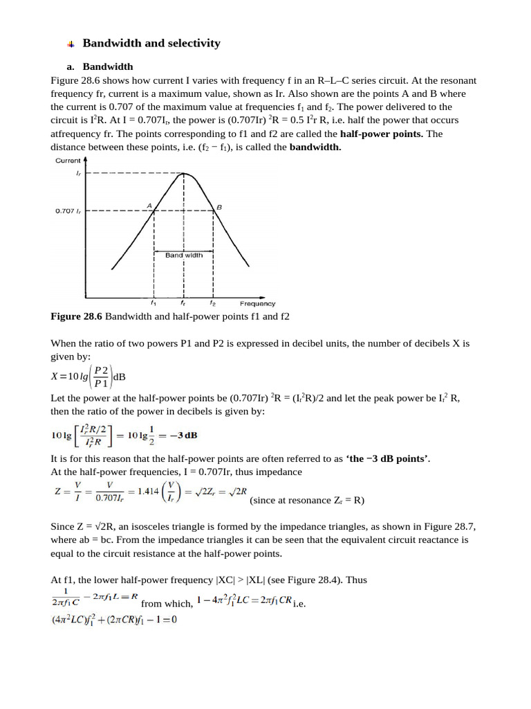 Bandwidth and selectivity_071834 | PDF | Bandwidth (Signal Processing ...