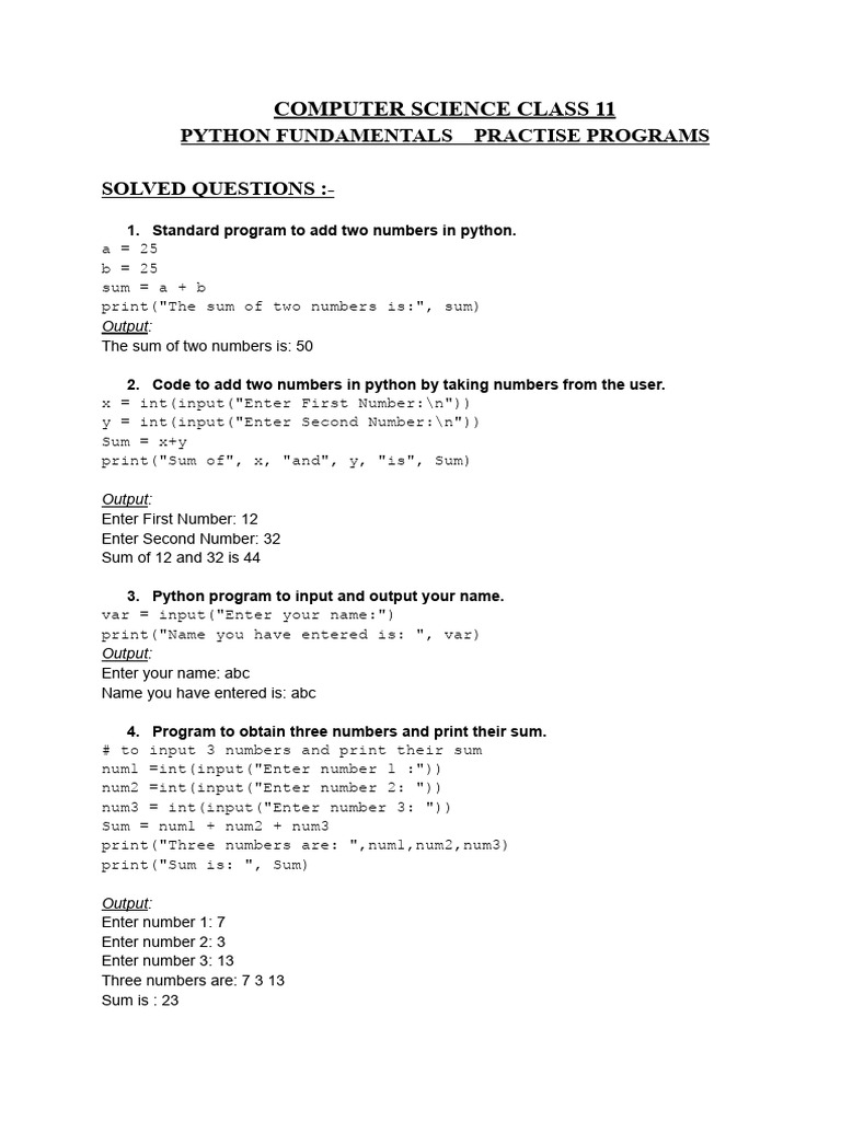 Programs Of Python Fundamentals (2) | PDF | Fahrenheit | Area